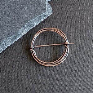 Minimalist Copper Scarf Pin, 1.7" Simple Elegant Brooch, Unique Jewelry ...