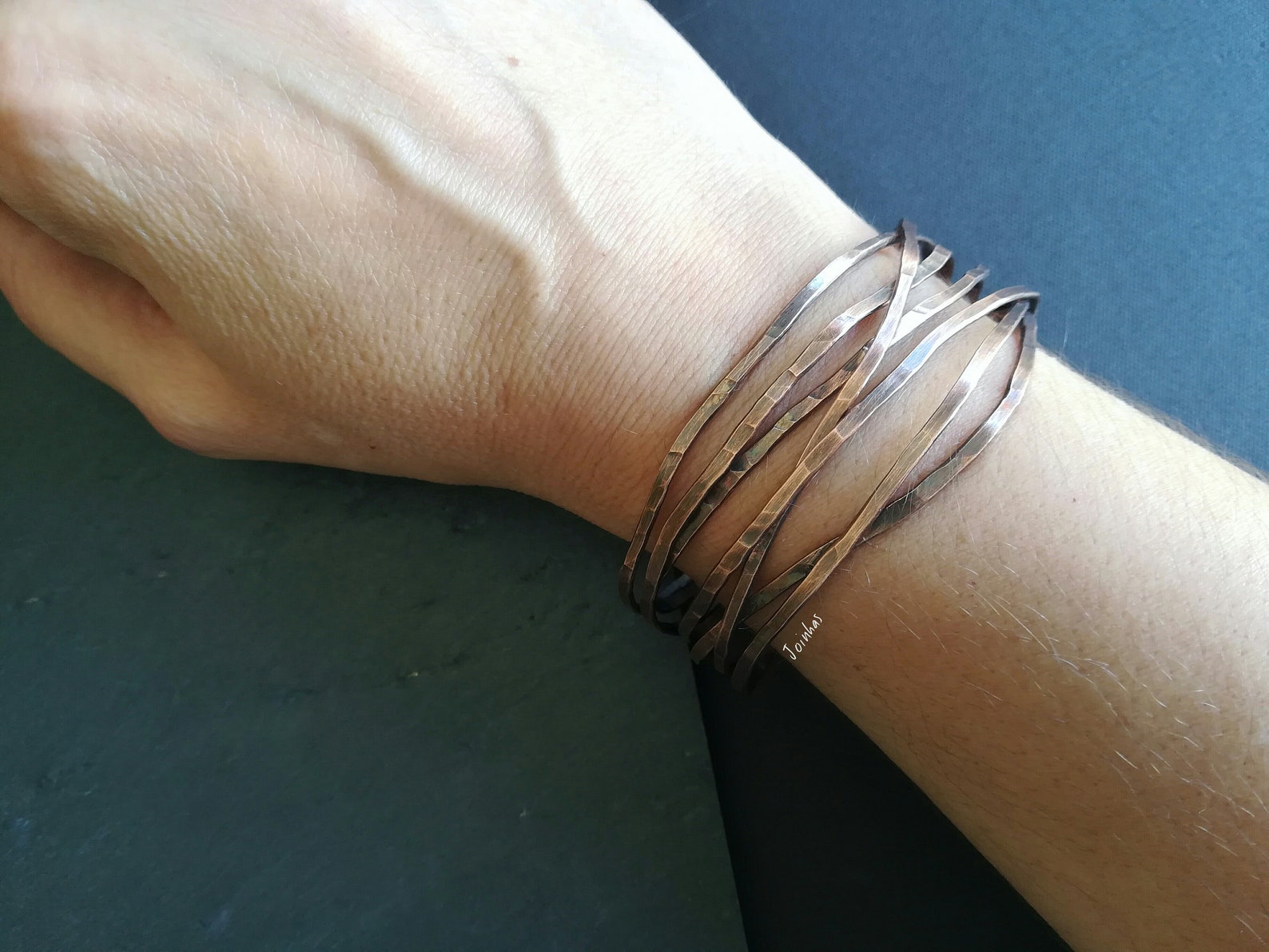 Copper Cuff Bracelet, Minimalist Wire Cuff, Simple, Casual, Elegant ...