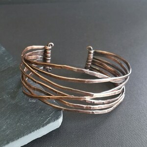 Copper Cuff Bracelet, Minimalist Wire Cuff, Simple, Casual, Elegant ...