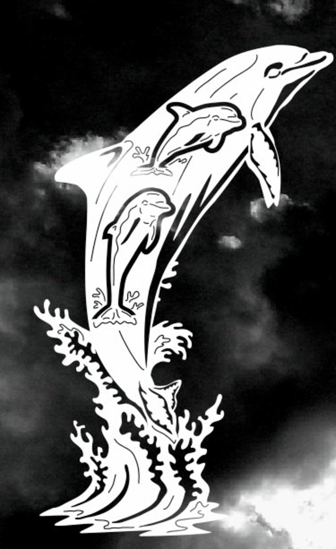 Dolphin Vinyl Outdoor Decal - Etsy