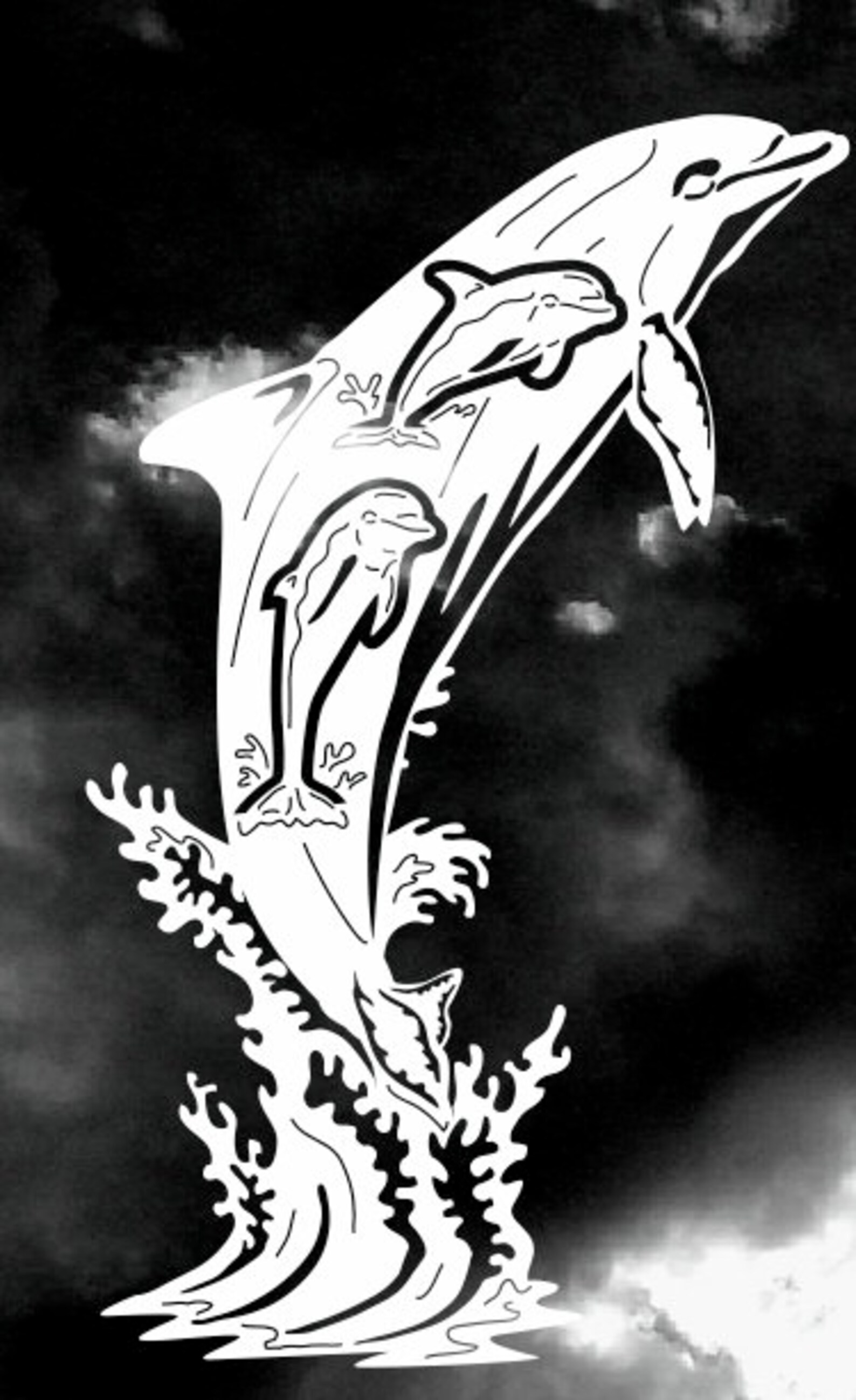 Dolphin Vinyl Outdoor Decal - Etsy