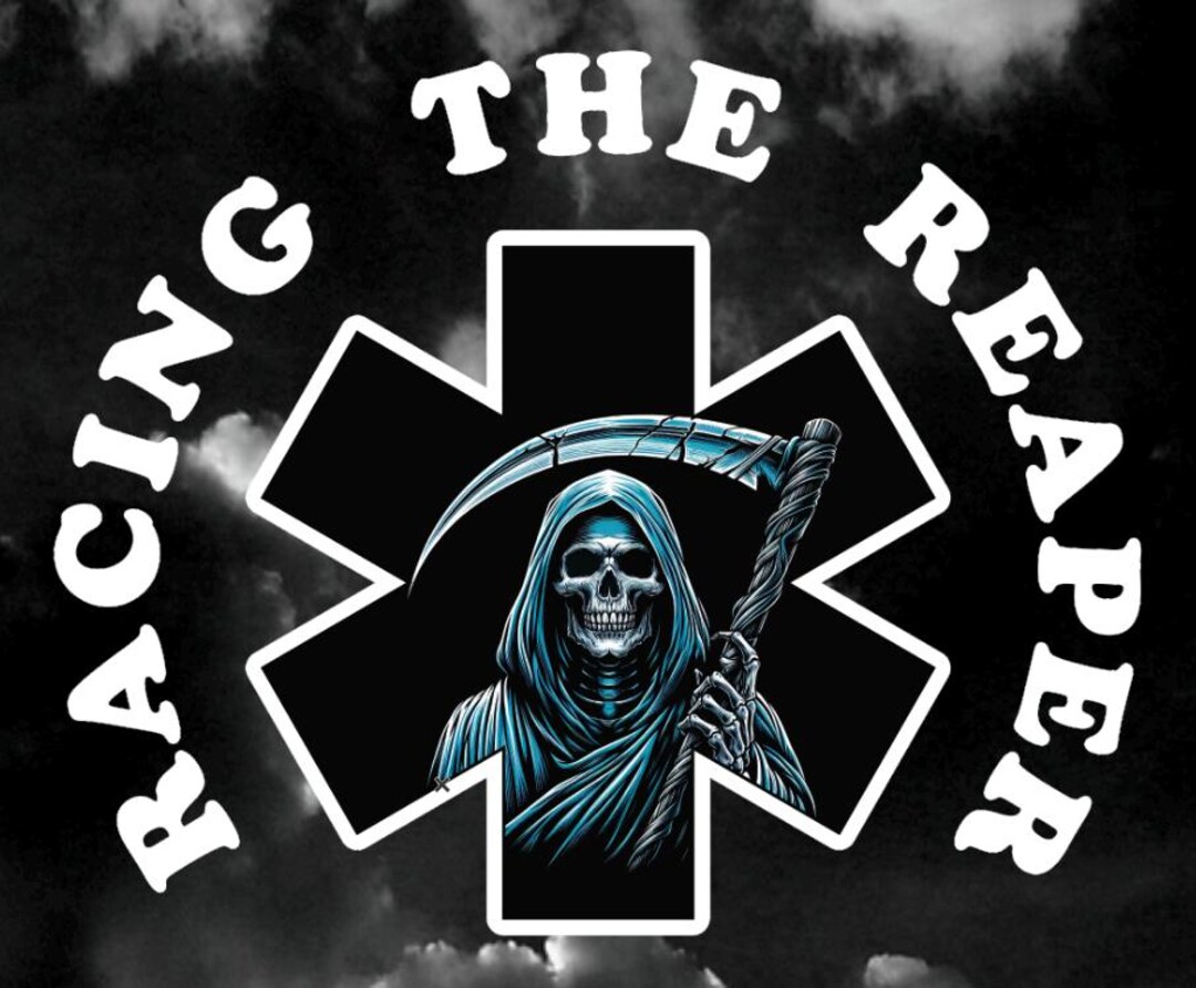 Racing the Reaper Decal: Glossy Vinyl EMT Sticker With Star of Life - Etsy