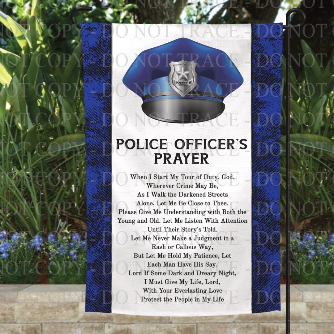 Police Officer Prayer Garden Flag - Etsy