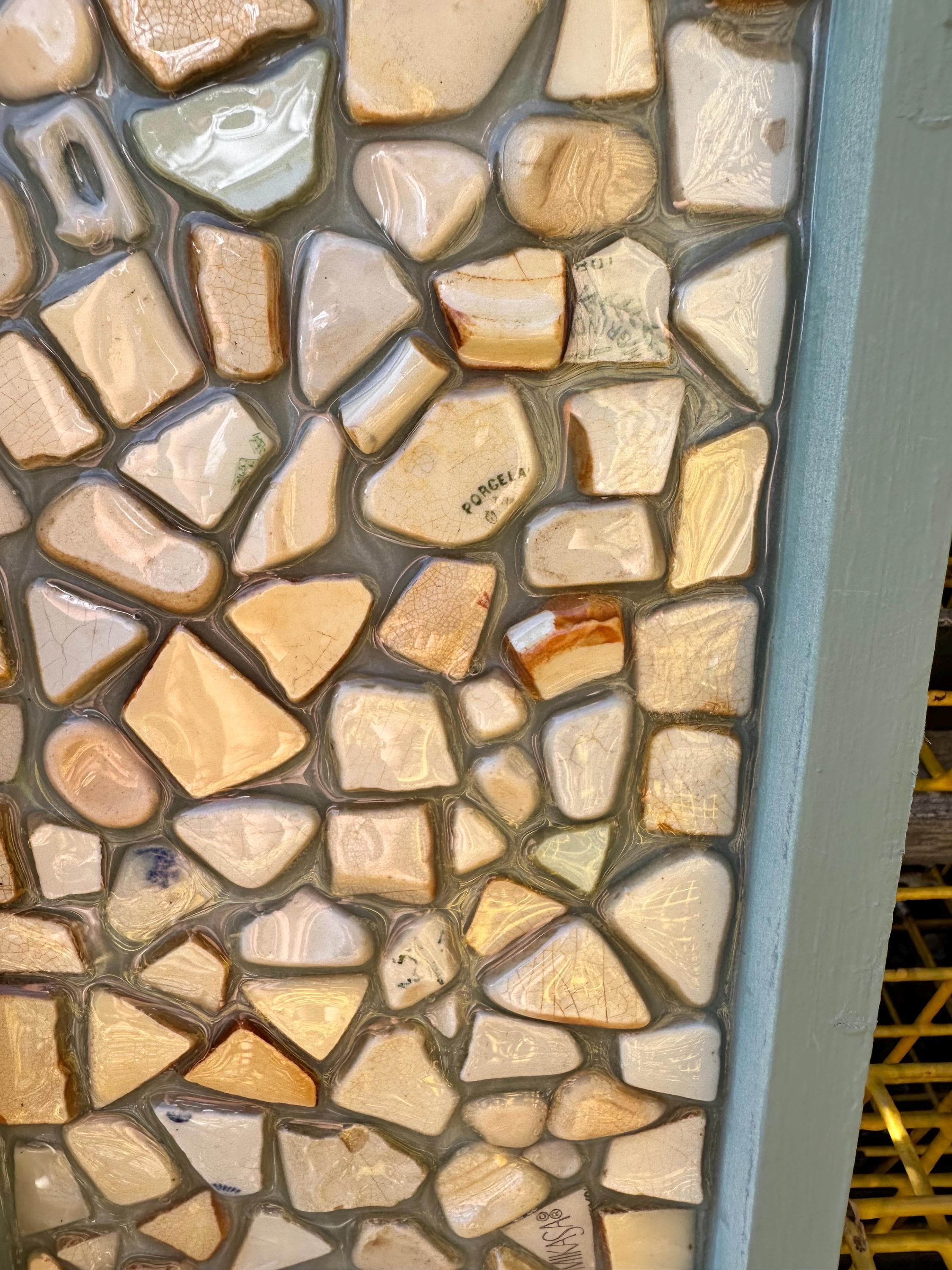 Framed Sea Pottery Pieces