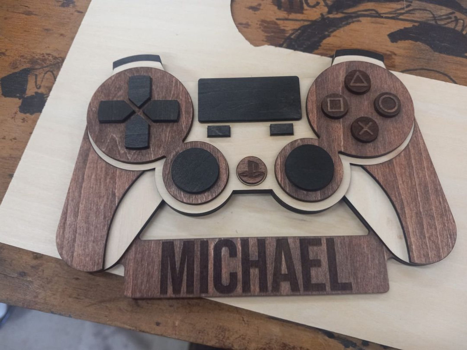 Game Console, Game Controller Laser Cut DXF XCS Files Wall Sticker ...