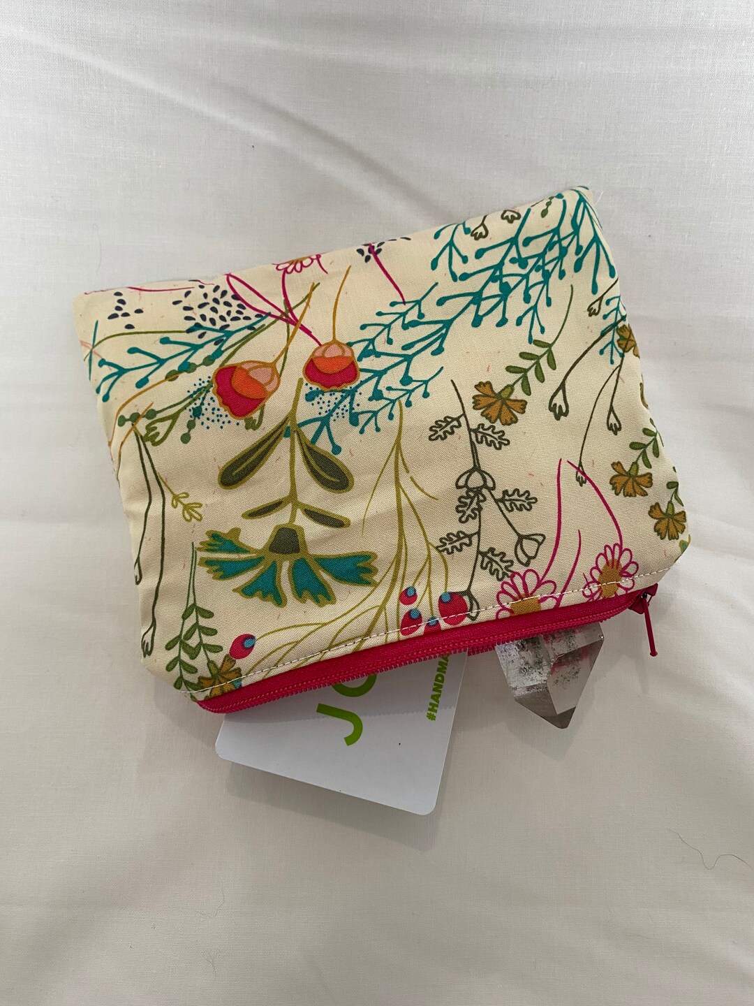 Floral Padded Zipper Pouch / Crystal Carrier - Etsy