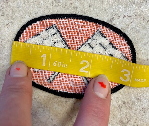 1970s/1980S DEADSTOCK "Checkered Flags" OVAL Embroide… - Gem