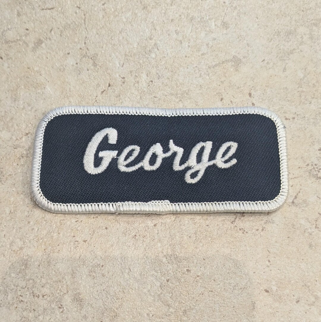 Retro DEADSTOCK 1970s “GEORGE” Rectangular Embroidered Name Patch - Etsy
