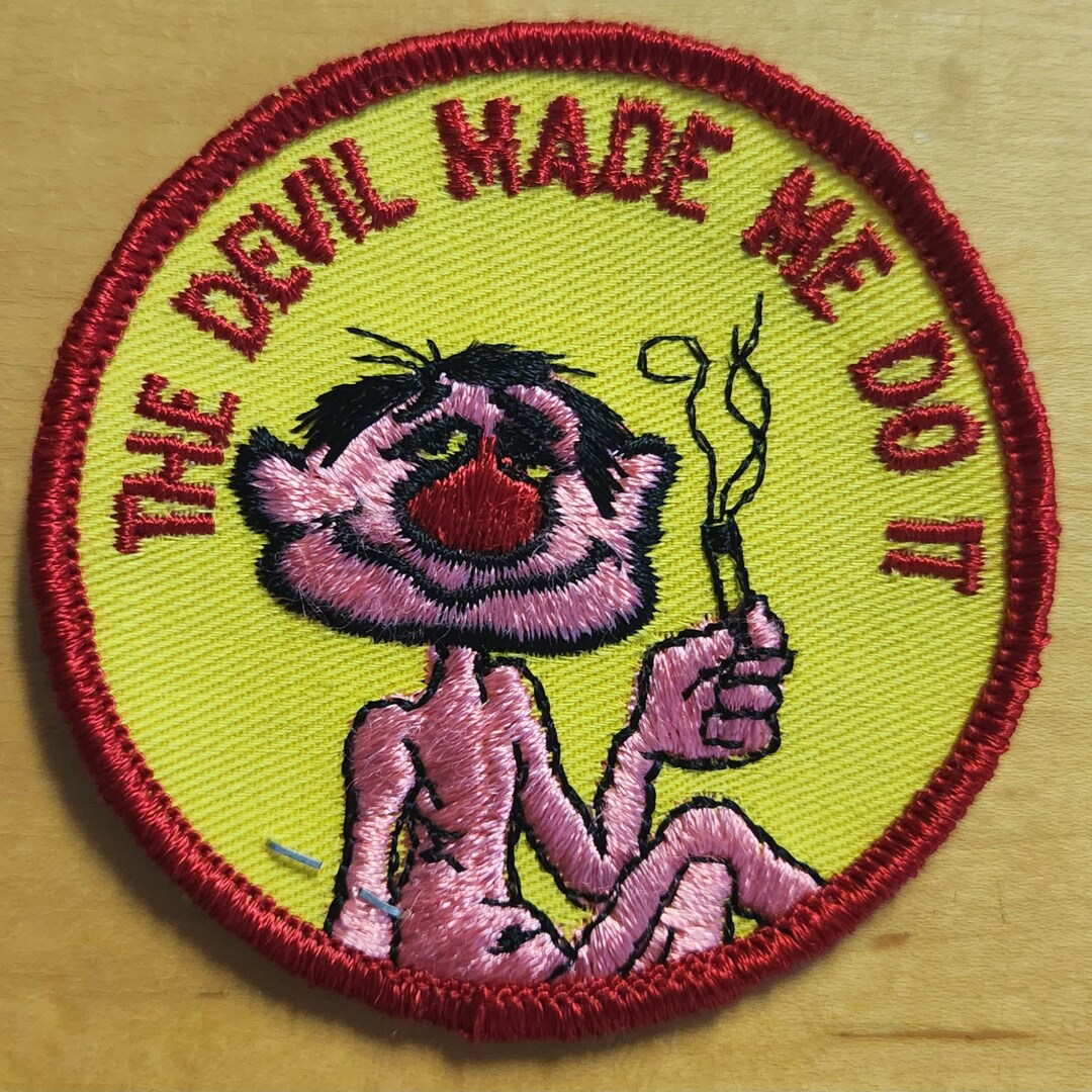 VINTAGE 1970s/1980s the Devil Made Me Do It Red Yellow & Pink ...