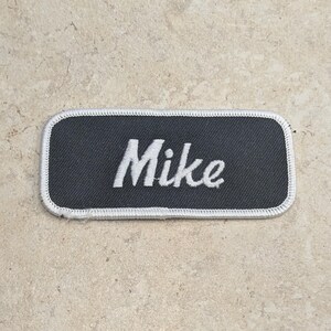 Retro DEADSTOCK 1970s “MIKE” Rectangular Embroidered Name Patch - Etsy