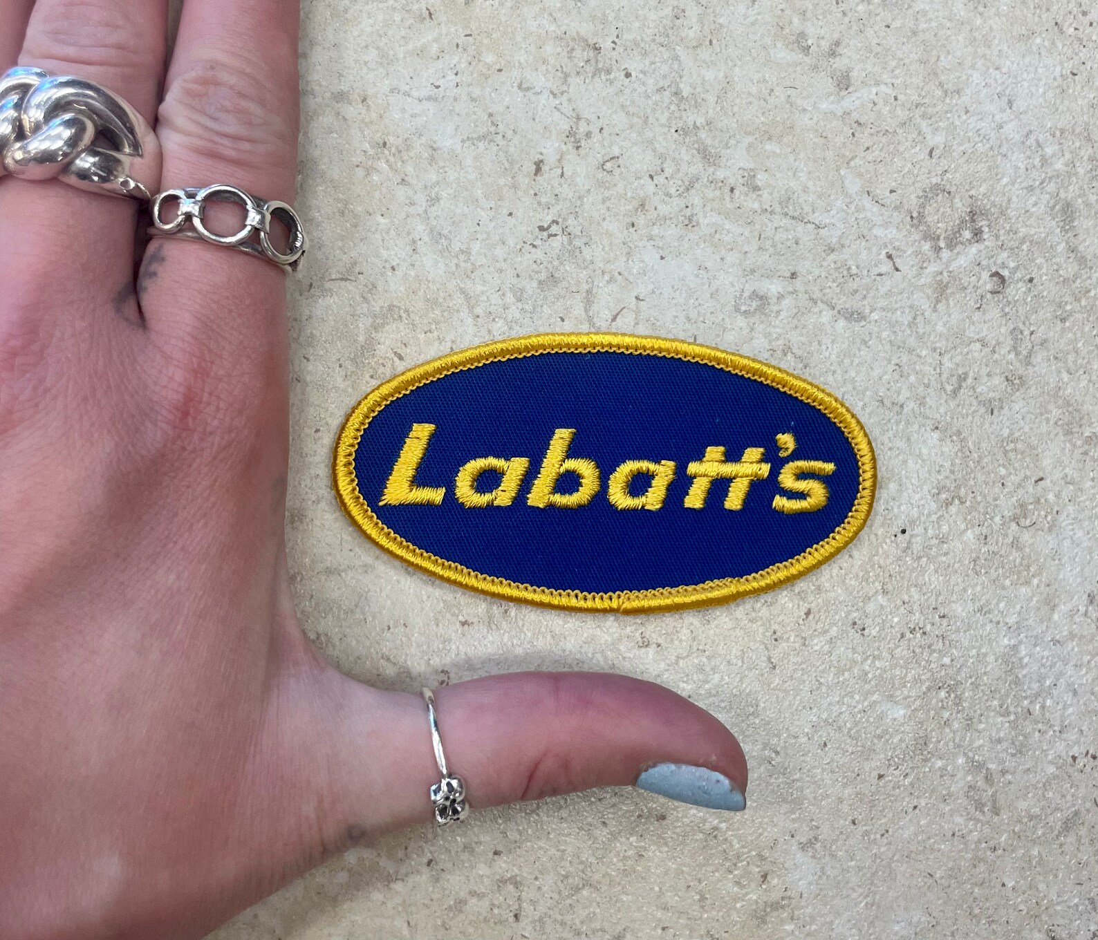 LABATT’S Vintage PATCH Blue and Yellow EMBROIDERED - Etsy