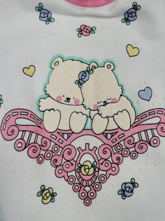 ADORABLE 80's "Bright Future" Pink/Mint TEDDY And HEA… - Gem