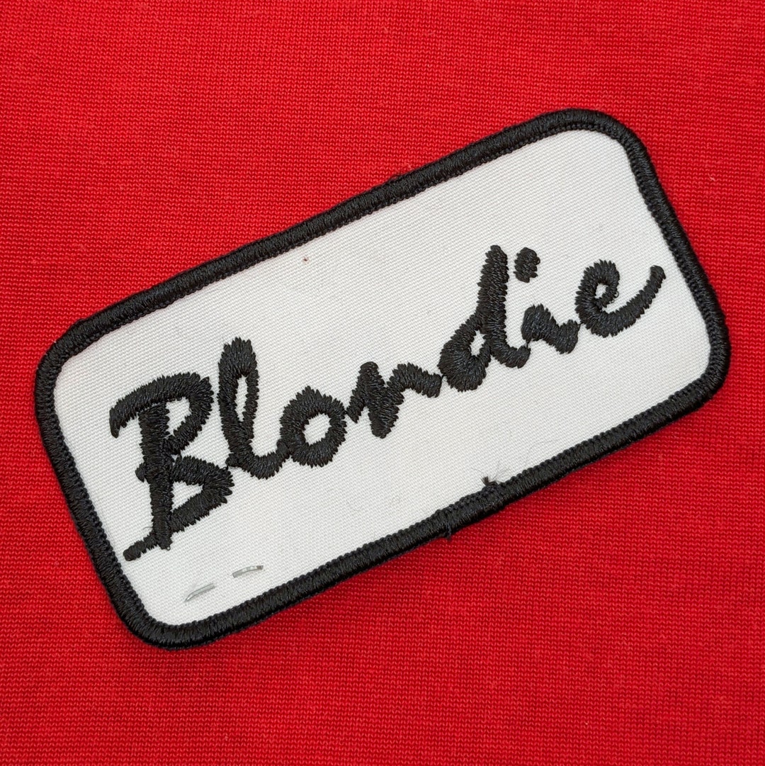 VINTAGE "blondie" Band PATCH, Black & White Embroidered Rock Music, New ...