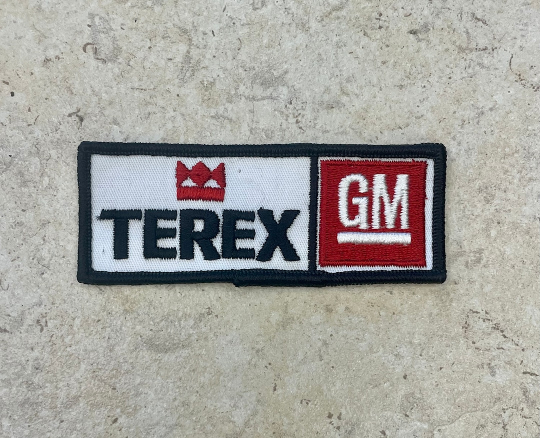 TEREX GM Vintage Embroidered Patch Red, Black, White Rectangle 1970’s ...