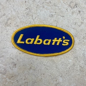 LABATT’S Vintage PATCH Blue and Yellow EMBROIDERED - Etsy