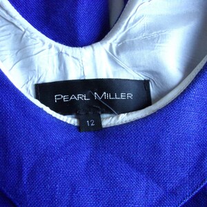 LOVELY Rich Blue LINEN Dress With POCKETS by "pearl Miller" Size 12 - Etsy