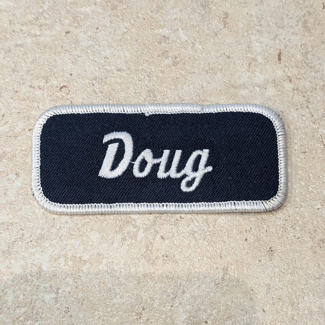 Retro DEADSTOCK 1970s “DOUG” Rectangular Embroidered Name Patch - Etsy