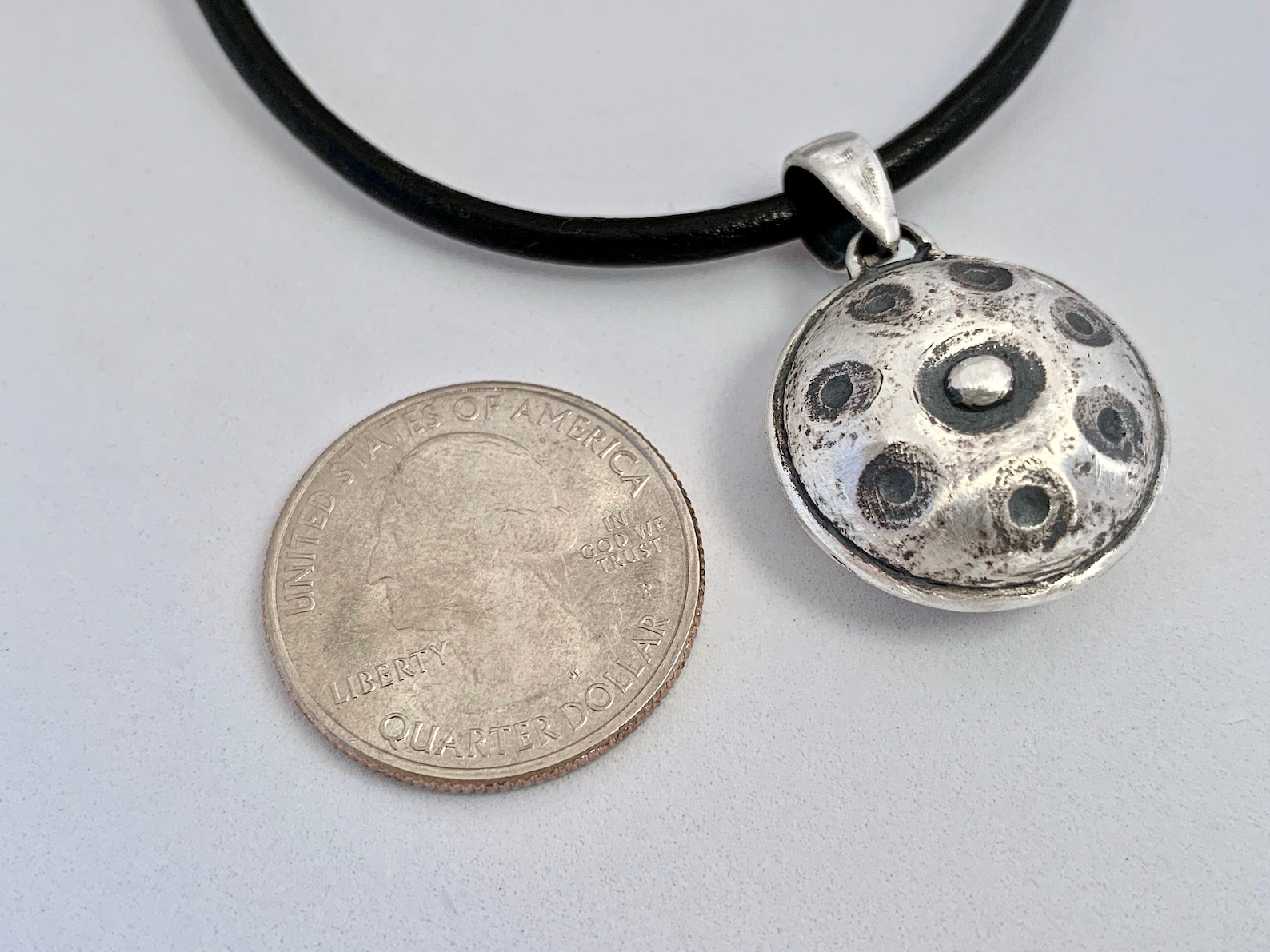 Handpan Pendpan-mini Pendant Necklace Sterling Silver Vintage - Etsy