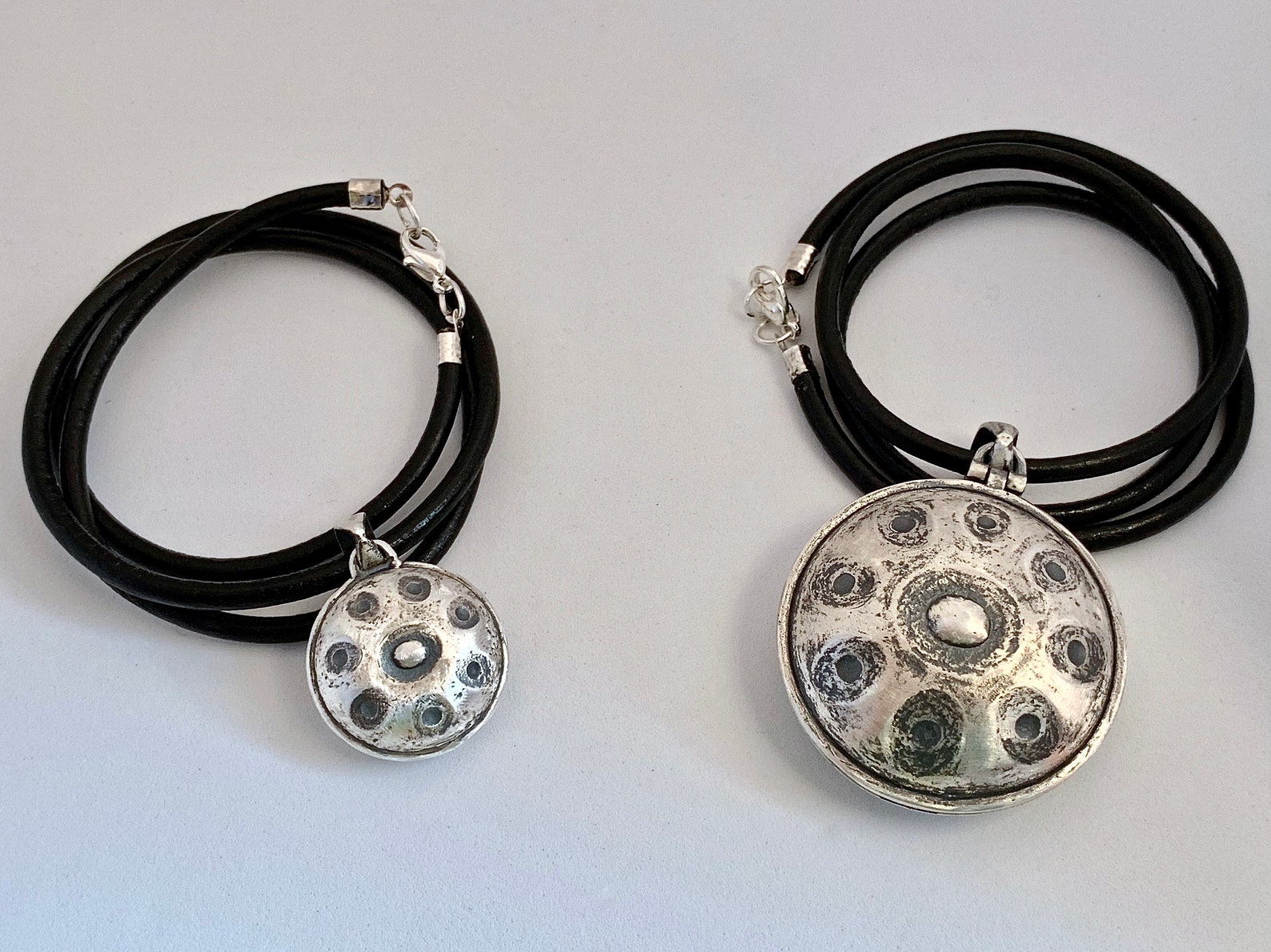 Handpan Pendpan-mini Pendant Necklace Sterling Silver Vintage - Etsy