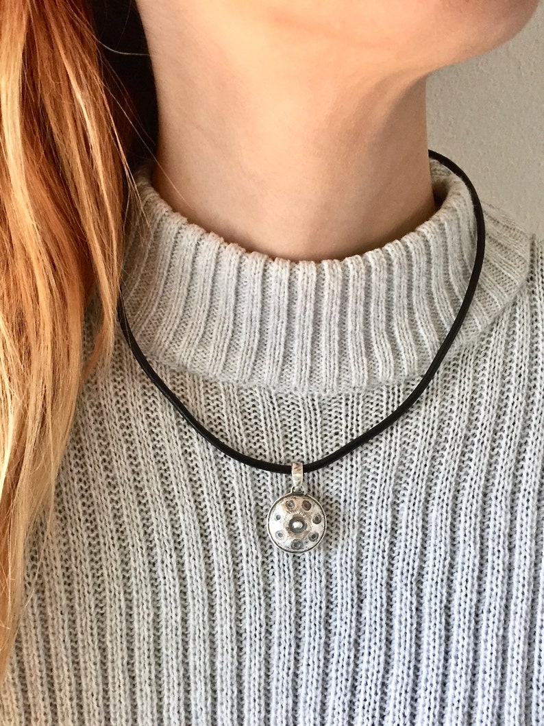 Handpan Pendpan-mini Pendant Necklace Sterling Silver Vintage - Etsy