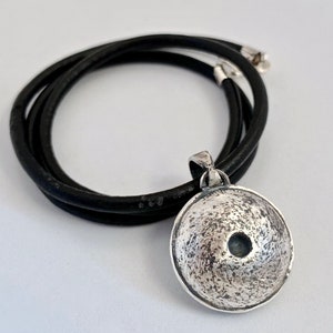 Handpan Pendpan-mini Pendant Necklace Sterling Silver Vintage Handmade ...