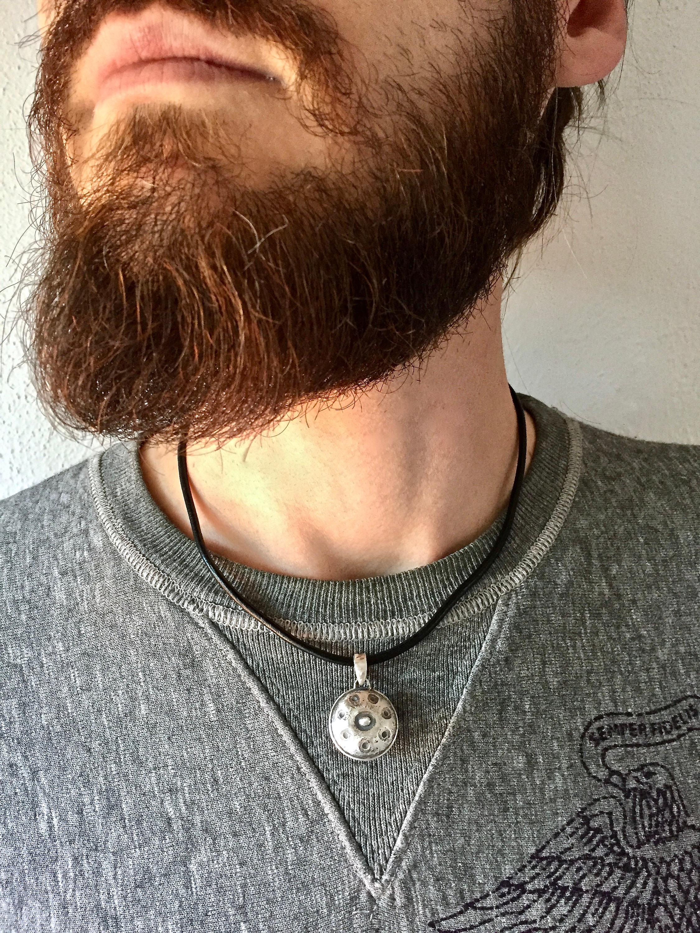 Handpan PendPAn-mini pendant necklace sterling silver vintage | Etsy