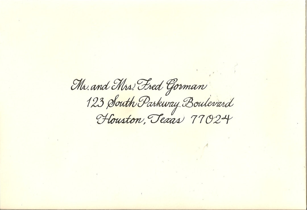 Calligraphed Envelopes - Etsy