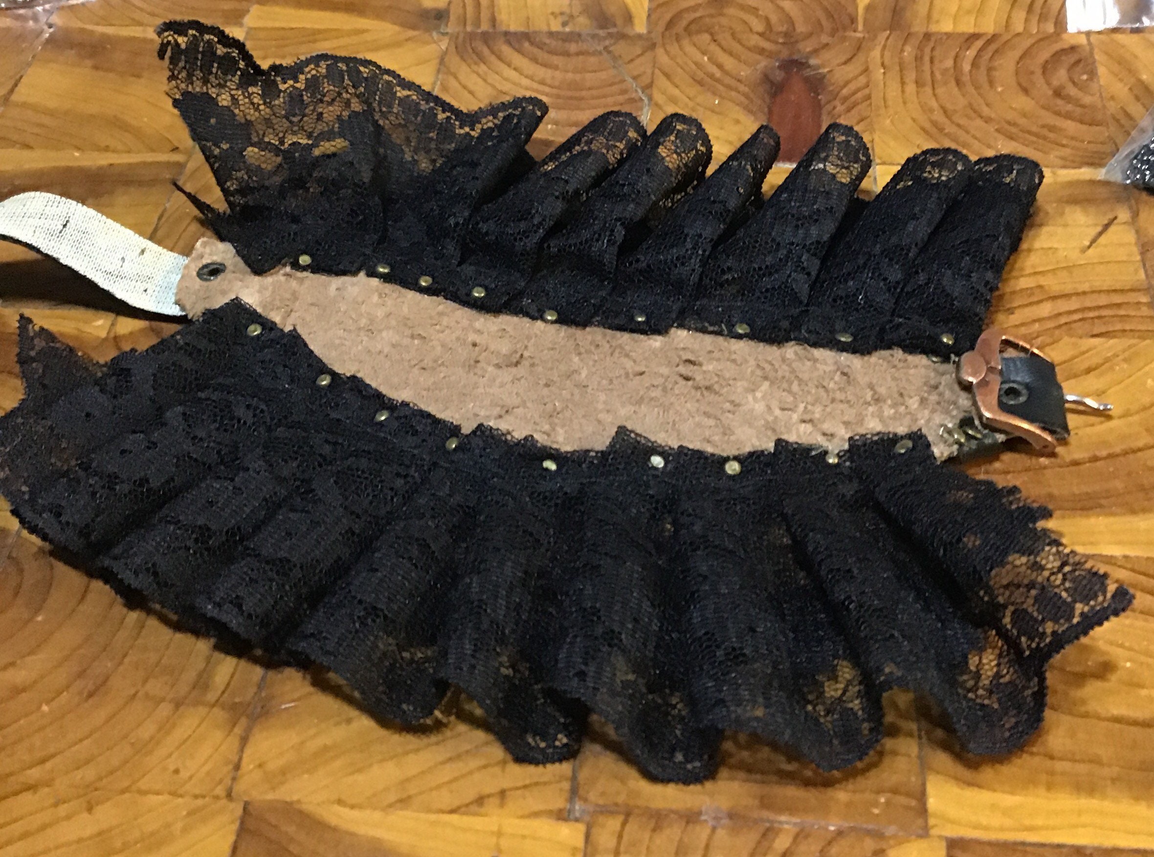 Steampunk Leather and Lace Bracer - Etsy