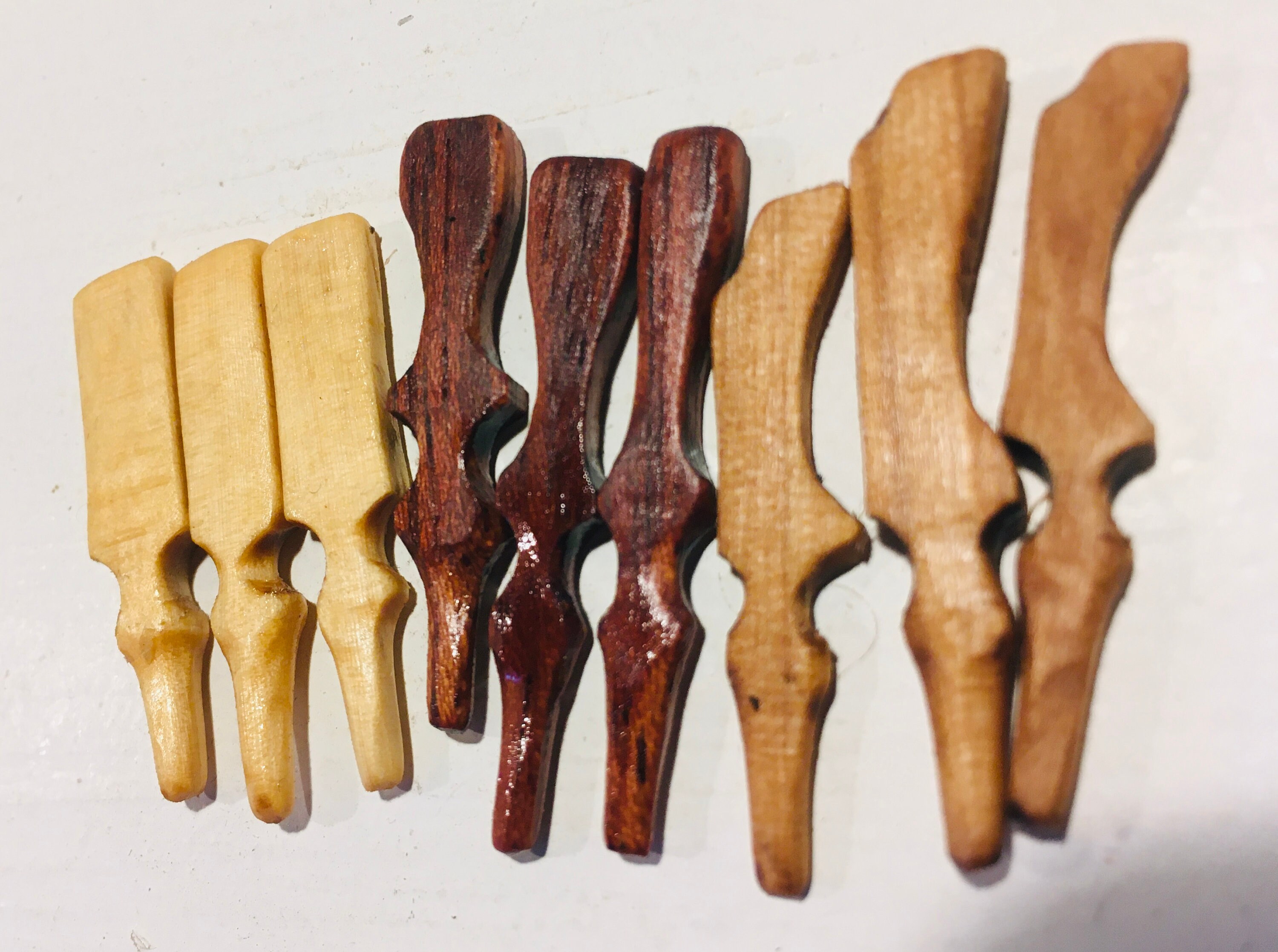 Handmade Cribbage Pegs Set of 9 Handcrafted Mahogany Alder Yellow Cedar ...
