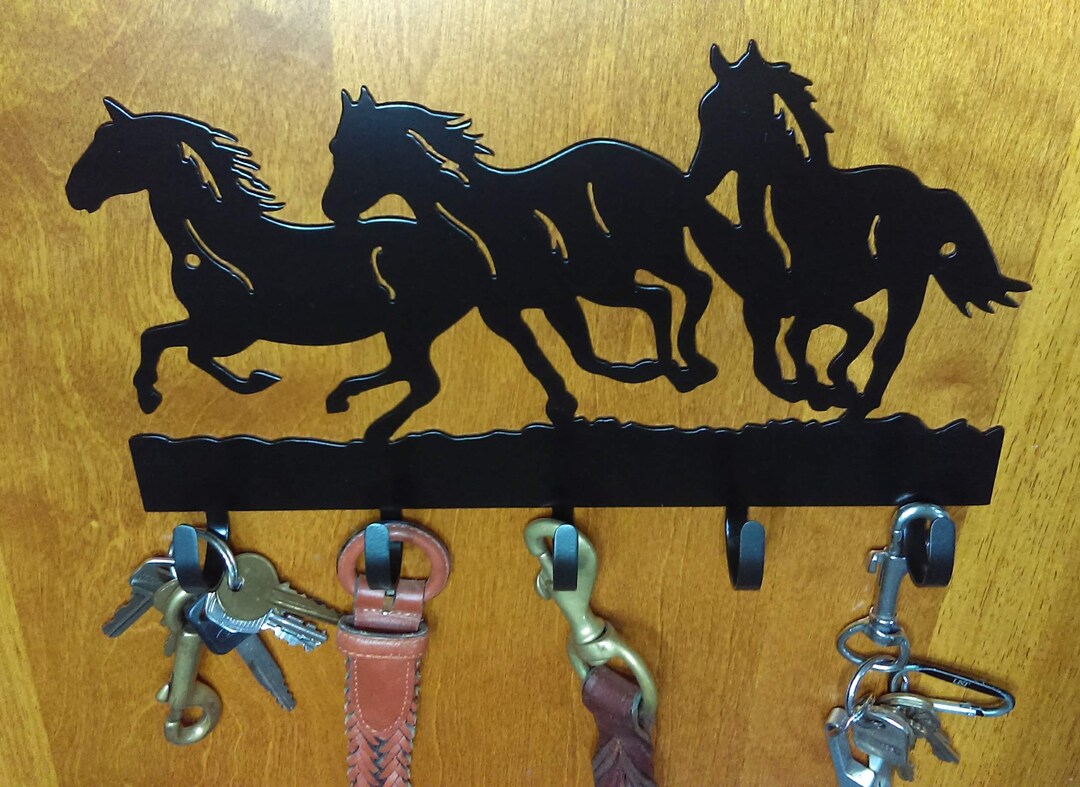 Running Horses Key Hook Wall Key Holder Jewelry Belt Scarf Steel - Etsy