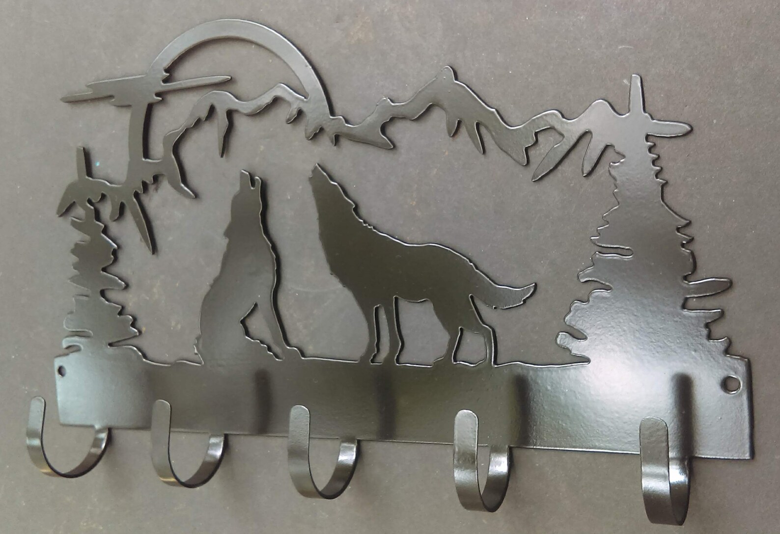 Howling Wolf Key Hook Wall Key Holder Jewelry Belt Scarf Steel - Etsy