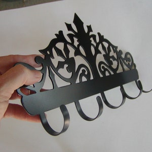 Victorian Scrollwork Key Hook Wall Key Holder Jewelry Belt Scarf Steel ...