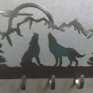 Howling Wolf Key Hook Wall Key Holder Jewelry Belt Scarf Steel - Etsy
