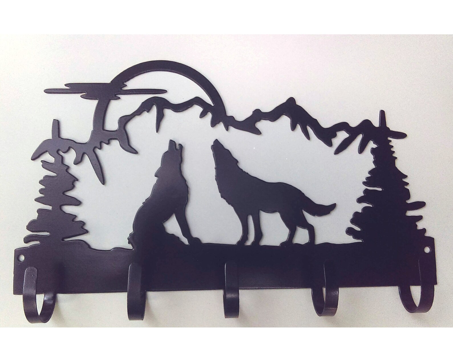 Howling Wolf Key Hook Wall Key Holder Jewelry Belt Scarf Steel - Etsy