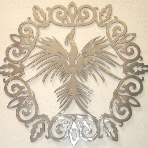 Phoenix Rising Mythical Bird Metal Art Sign Wall Art Decor - Etsy