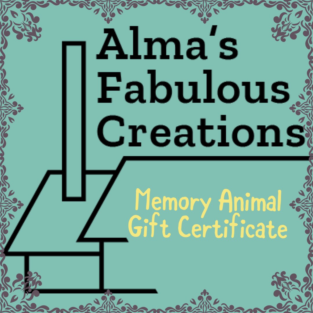 Memory Animal Gift Certificate - Etsy