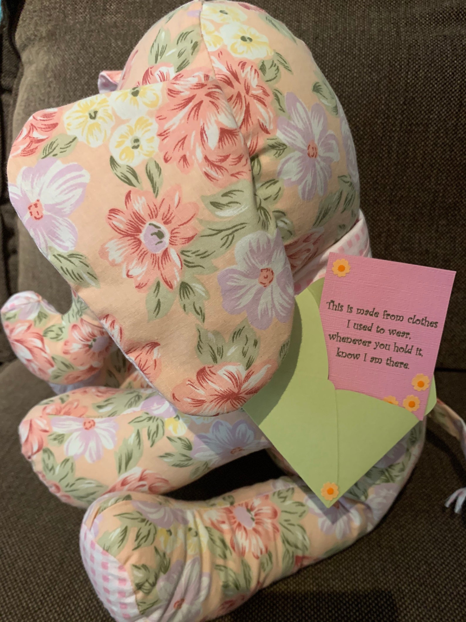 Memory Elephant With Handwriting Embroidery Option - Etsy