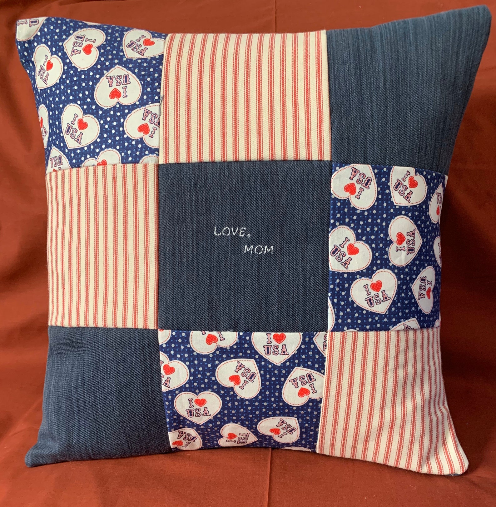 Patchwork Memory Pillow | Etsy