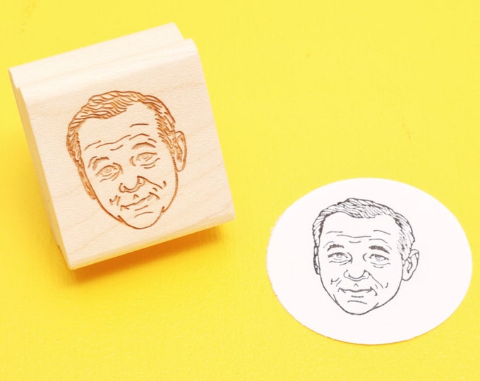 Bill Murray Rubber Stamp Portrait - Etsy