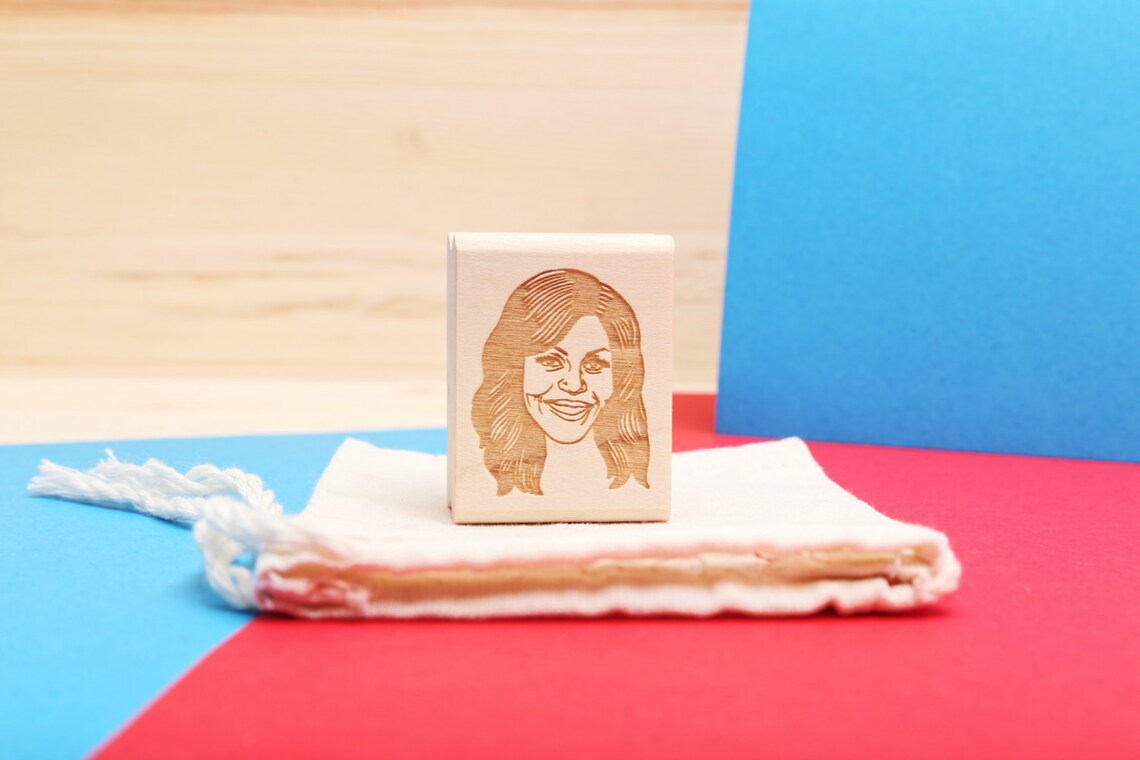 Michelle Obama Rubber Stamp Portrait - Etsy