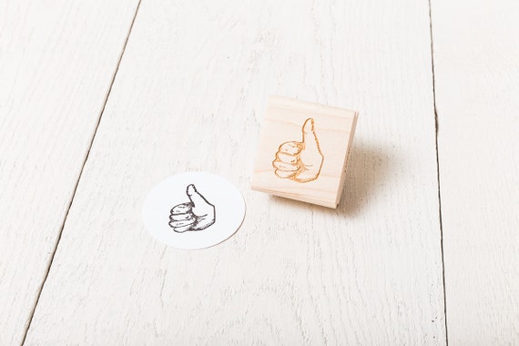 Thumbs Up / Down Rubber Stamp | Etsy