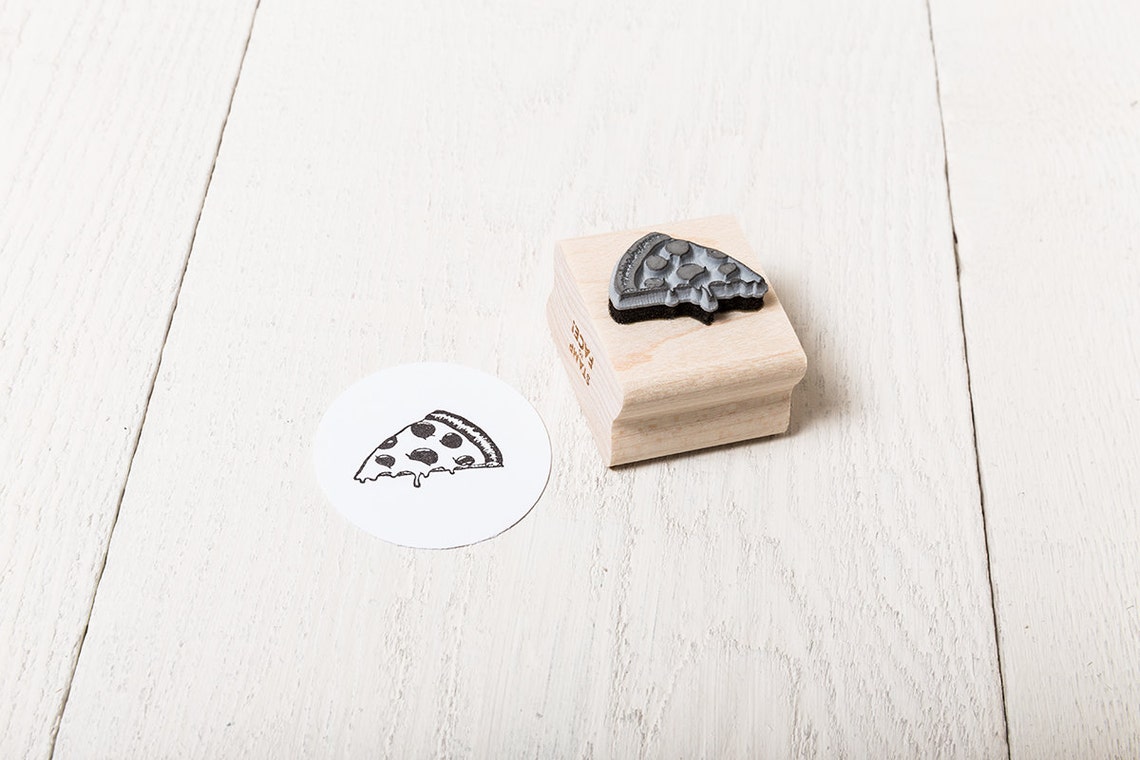Pizza Slice Rubber Stamp - Etsy