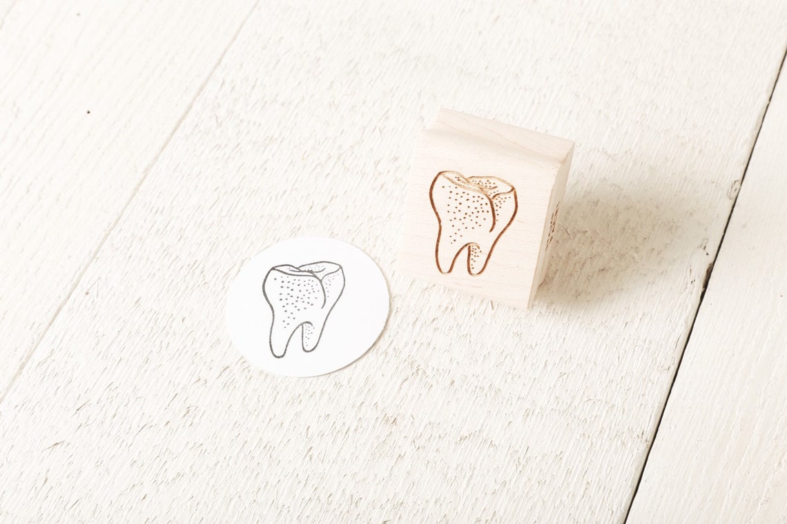 Human Tooth Rubber Stamp | Etsy