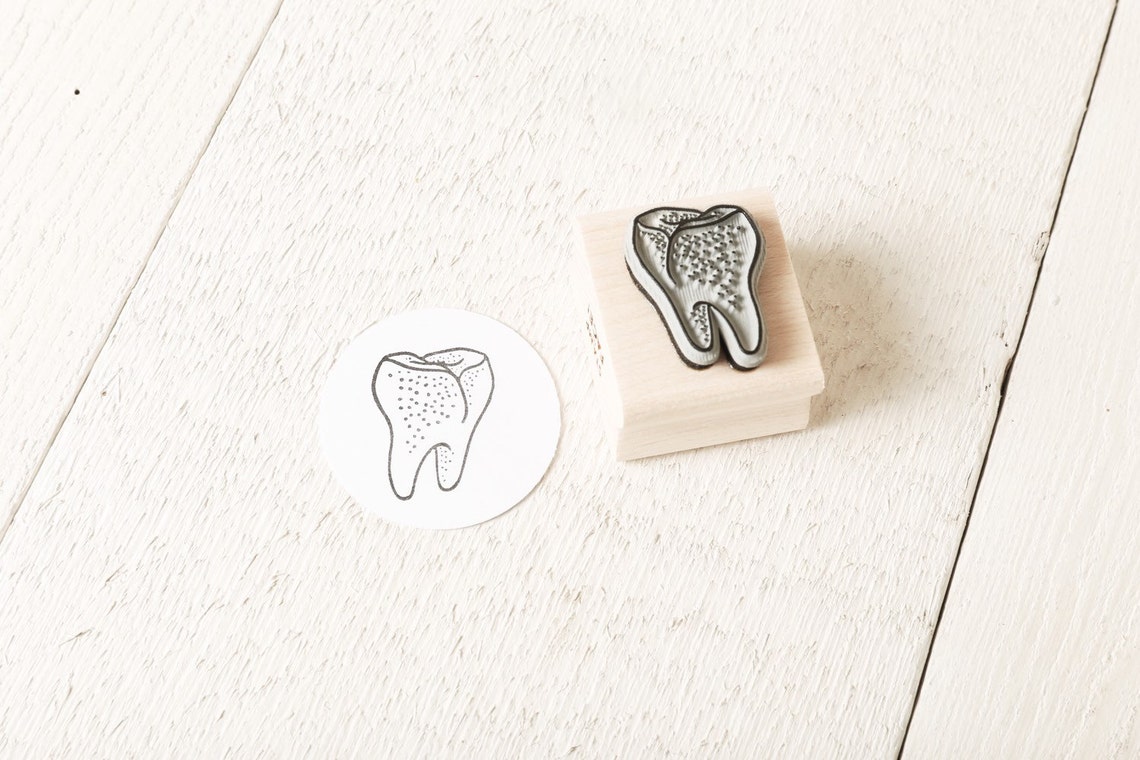 Human Tooth Rubber Stamp - Etsy