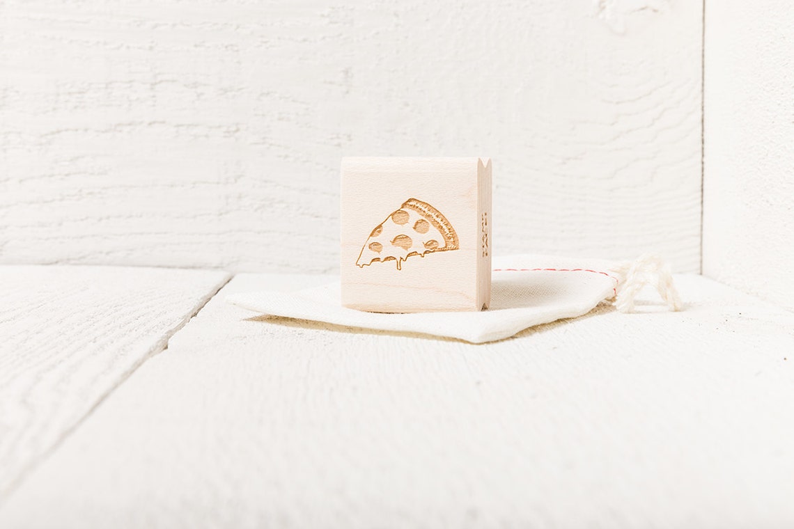 Pizza Slice Rubber Stamp - Etsy