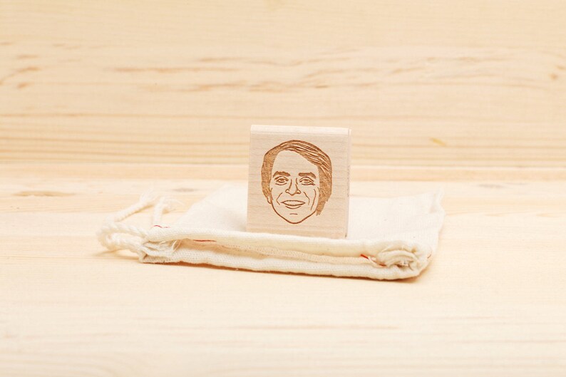 Carl Sagan Rubber Stamp Portrait | Etsy