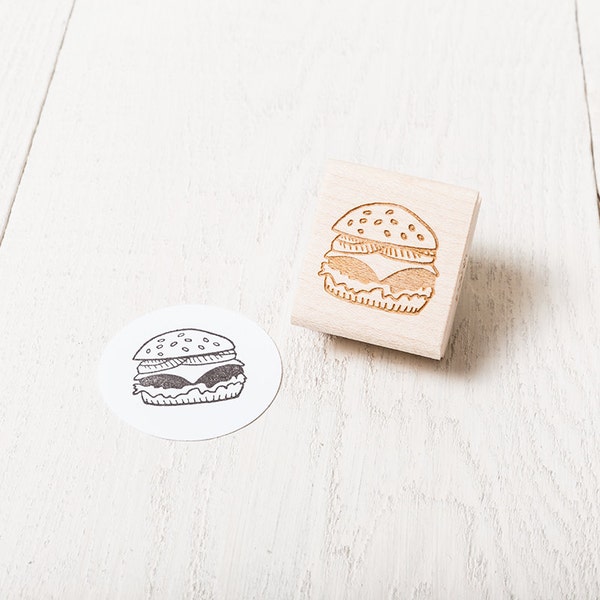 Burger Stamp - Etsy