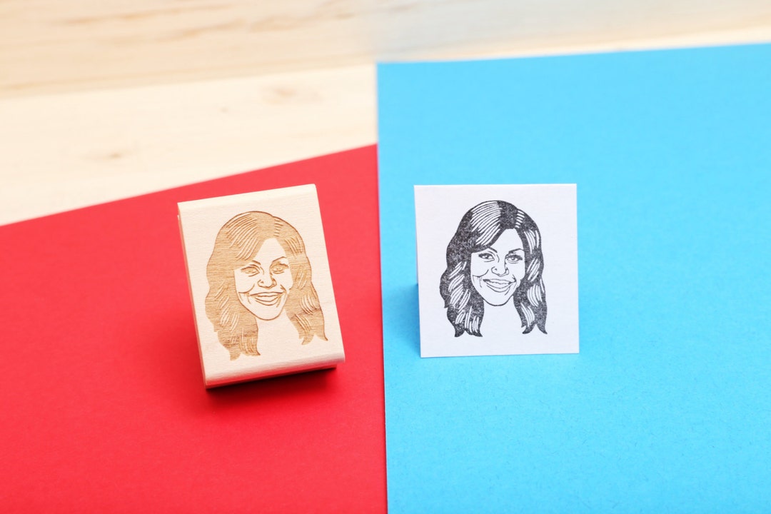 Michelle Obama Rubber Stamp Portrait - Etsy