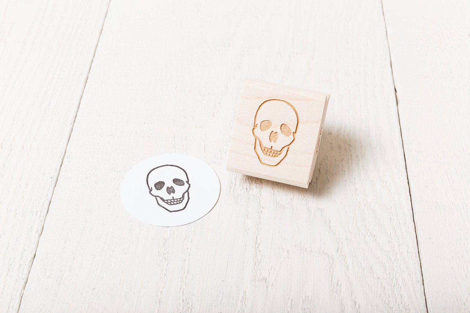 Human Skull Rubber Stamp Center Facing - Etsy