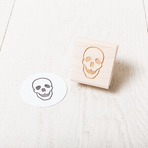 Human Skull Rubber Stamp Center Facing - Etsy